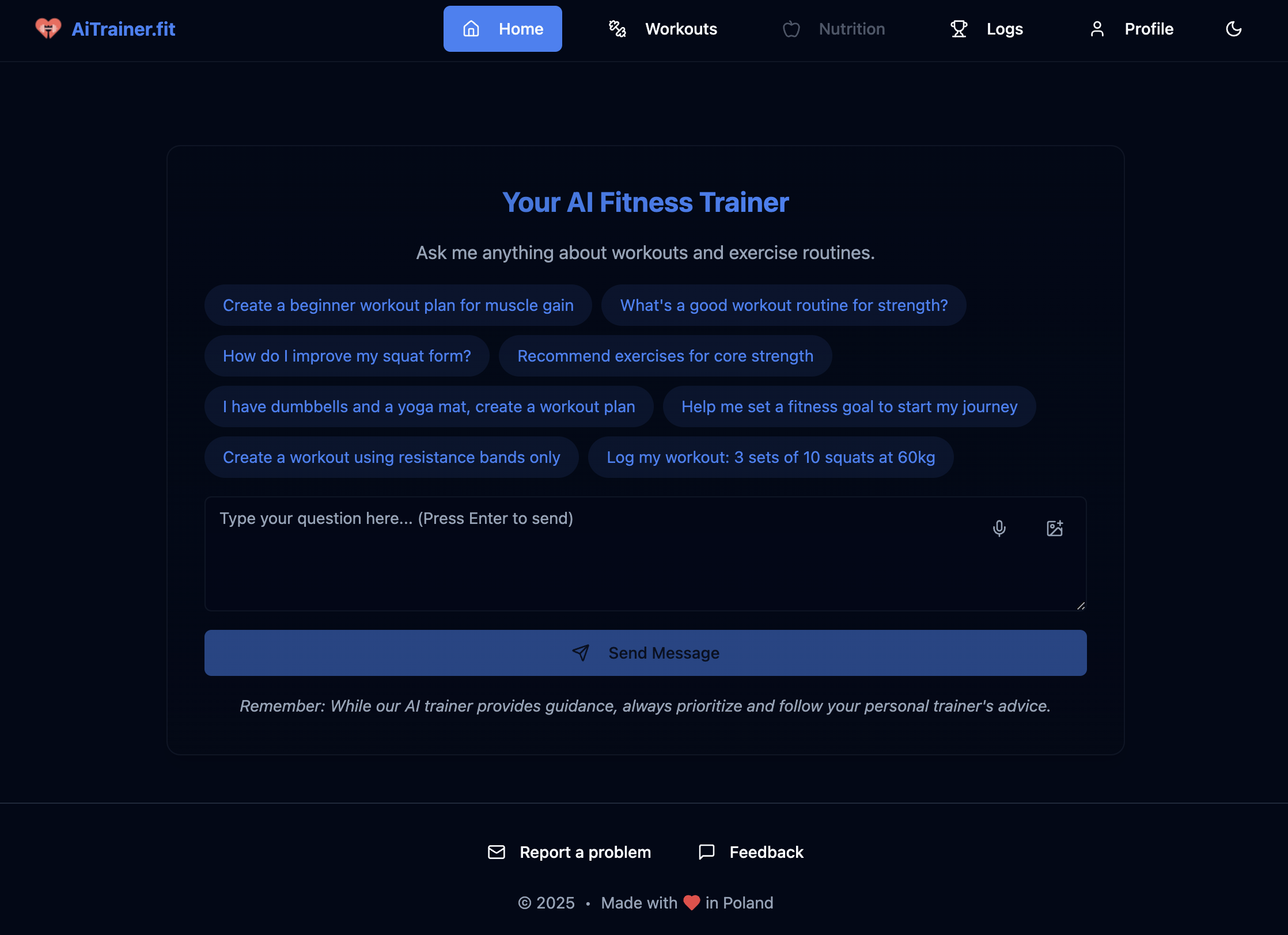 AiTrainer.fit - Your Personal AI Fitness Trainer